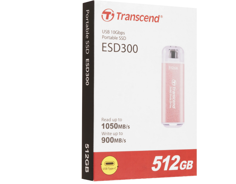 Внешний SSD диск Transcend 512Gb ESD300, USB-C, (TS512GESD300P)