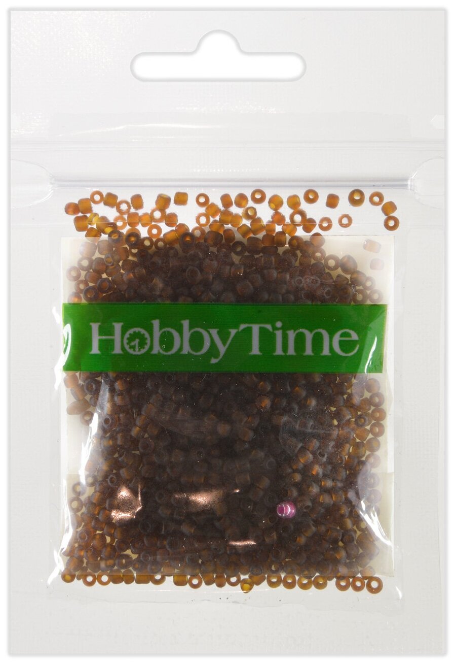 Бисер круглый прозрачный , 2 ММ, 10 ГР. коричневый, №11, Арт. 2-640/11