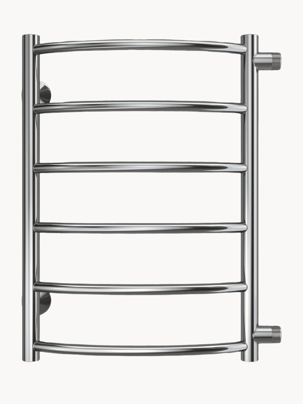 Полотенцесушитель водяной Terminus Классик П6 400х600 лесенка с боковым подключением 500 мм нержавеющая сталь хром