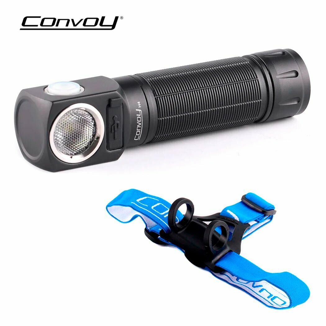 Налобный фонарь Convoy H4 SST40 2400-Люмен, 5000K