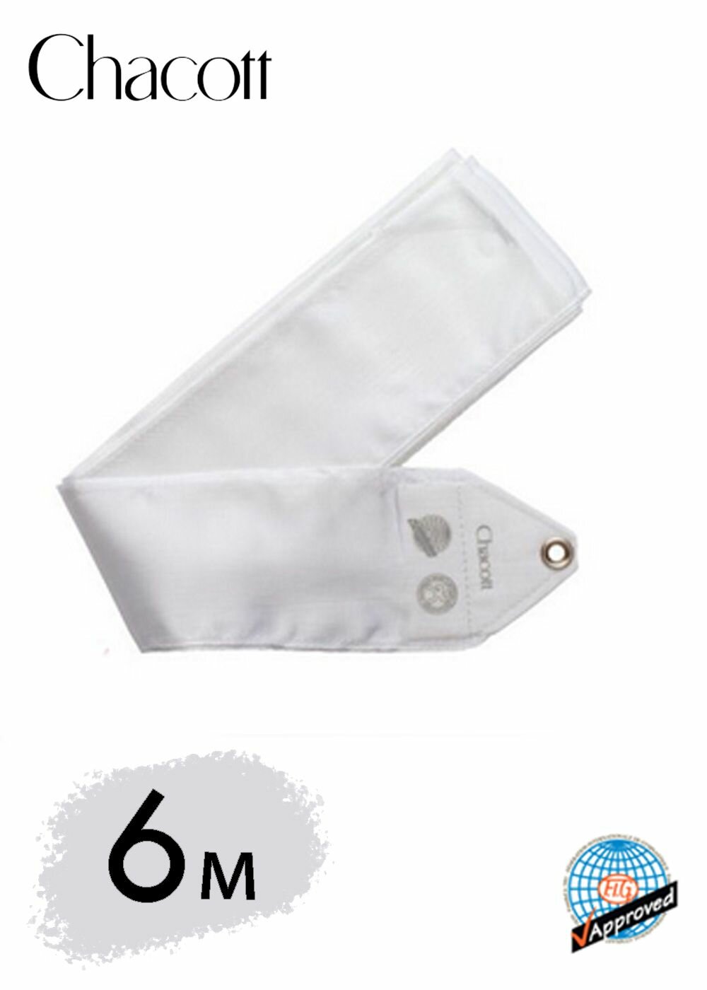 Лента CHACOTT однотонная 6м. 000-Белый FIG