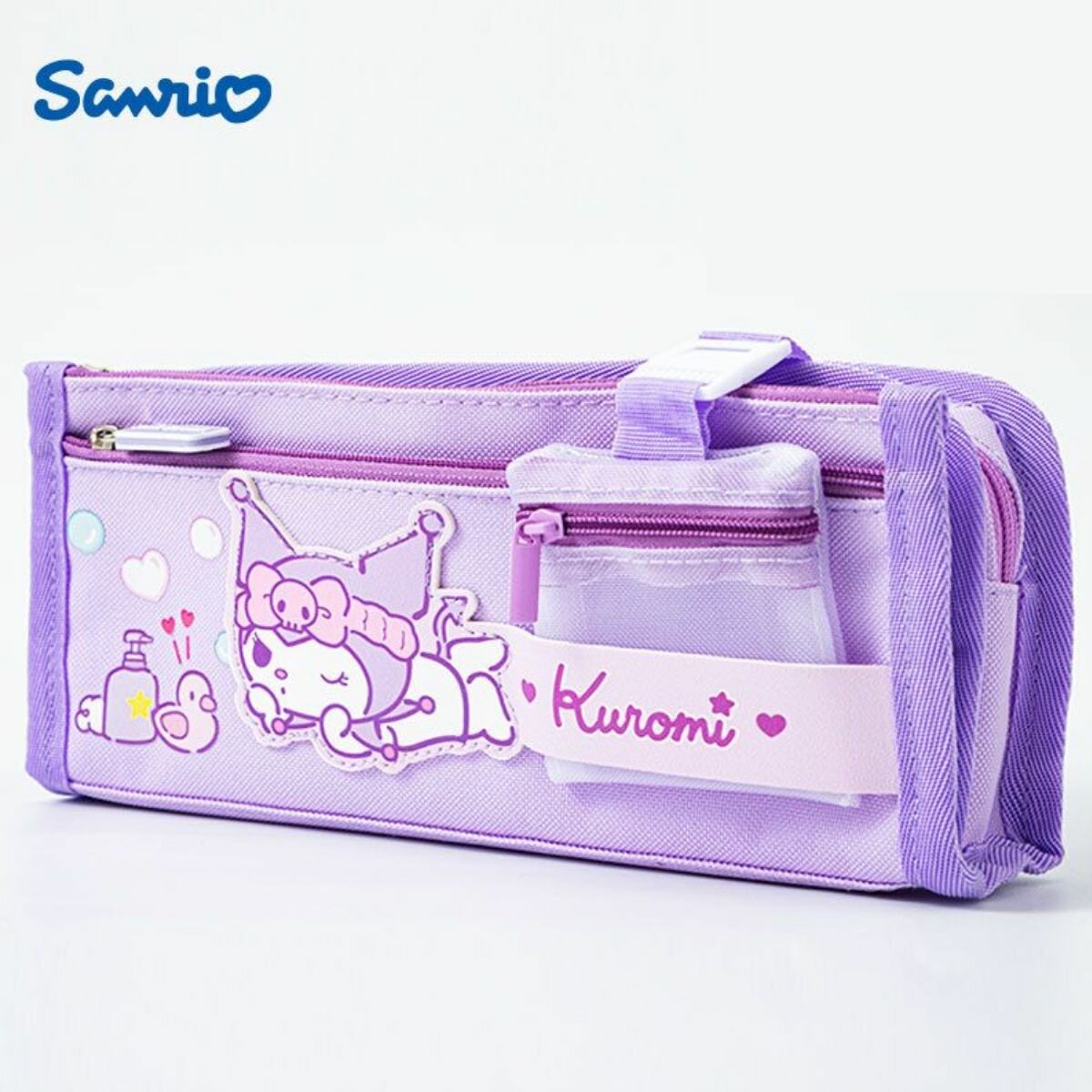 Пенал Sanrio "Kuromi", откидная планка, текстиль, фиолетовый