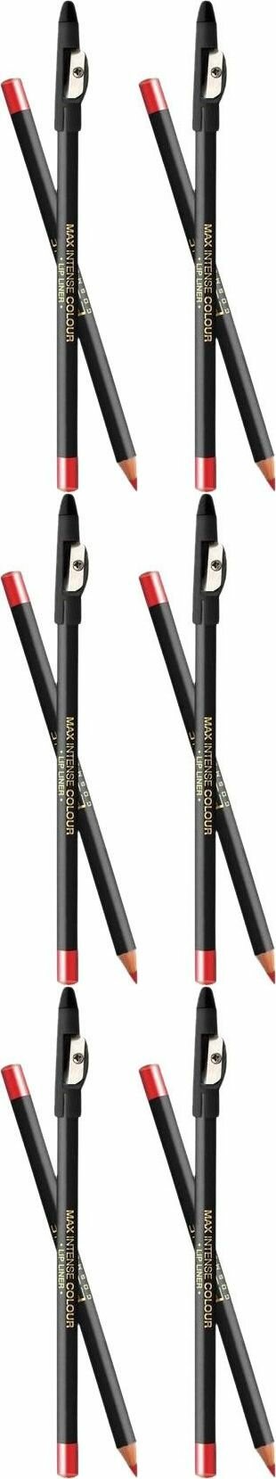 Eveline Cosmetics Карандаш для губ max intense colour, контурный, с точилкой, light plum, 6 шт.