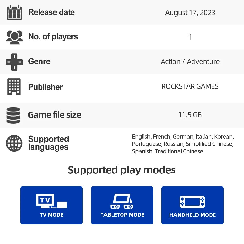 Nintendo Switch Картридж Red Dead Redemption — фото 1