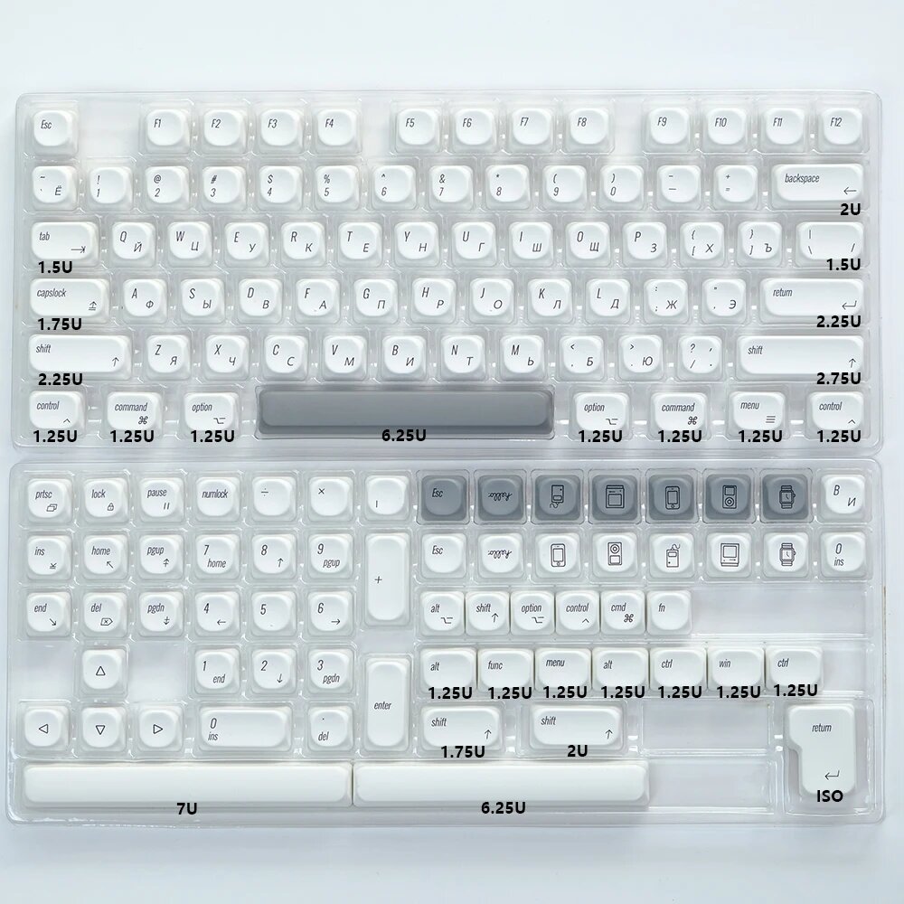 KBDiy GMK Soymilk PBT Кейкапы для механической клавиатуры KOA профиль 140 шт. MAC Style-RU