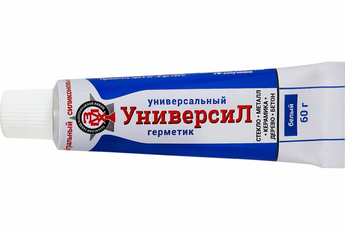 Универсил нейтральный силиконовый универсальный герметик белый 60 г 11214-060