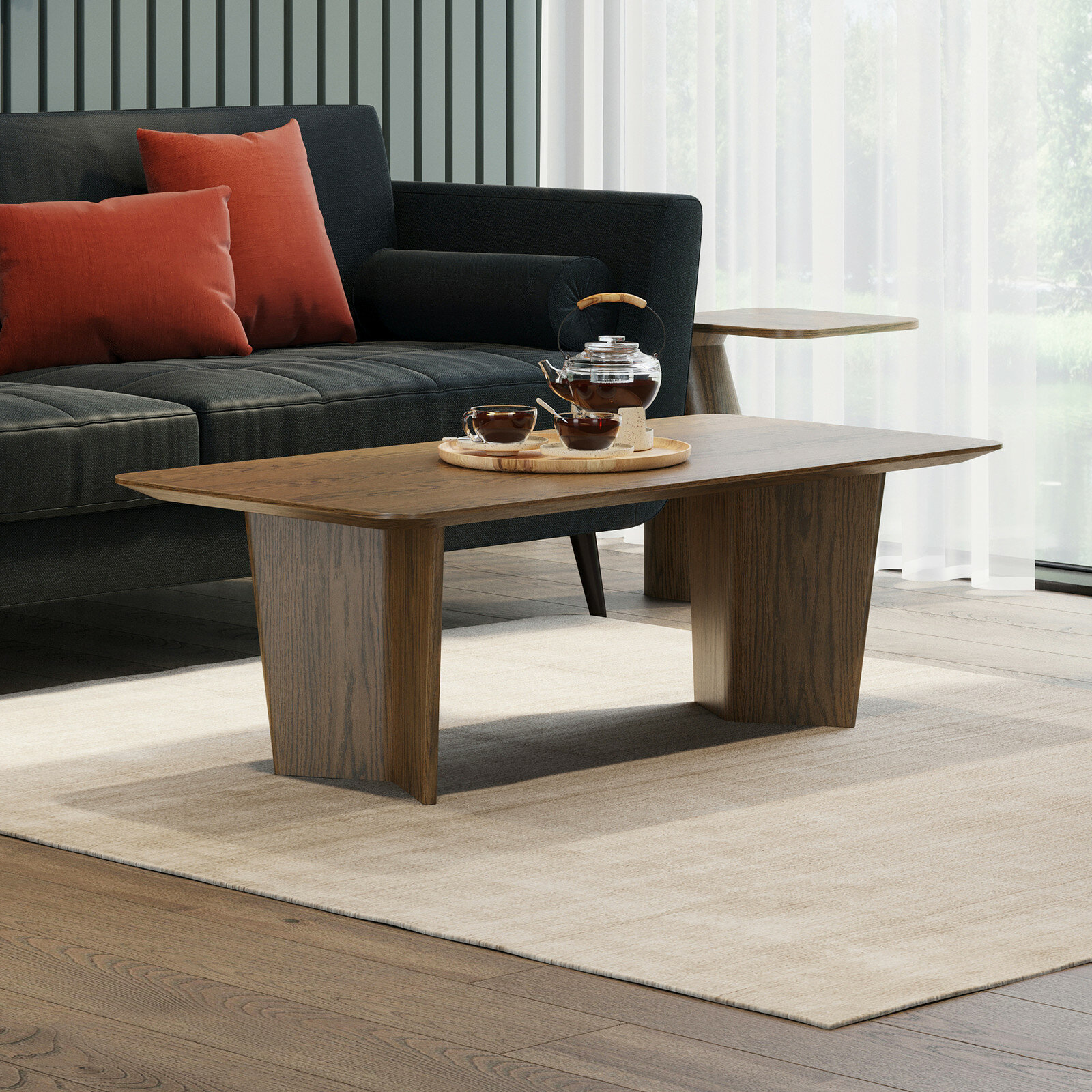Журнальный столик MOD INTERIORS коллекция PATERNA отделка шпон дуба W
