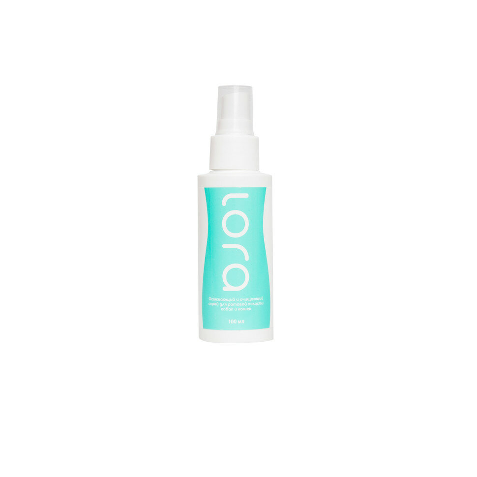 Lora спрей для полости рта от налета и зубного камня для собак и кошек, очищающий и освежающий - 100 мл