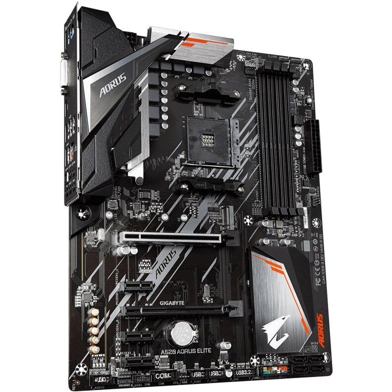 Материнская плата Gigabyte A520 AORUS ELITE Soc-AM4 4xDDR4 ATX AC`97 8ch(7.1) GbLAN RAID+DVI+HDMI