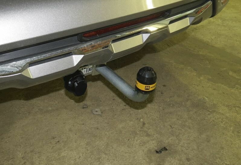 Фаркоп с оцинк. шаром Haval F7 2019-2024, крепление шара на двух болтах, (без электрики, паспорт и сертификат в комплекте) Motodor.93110-A