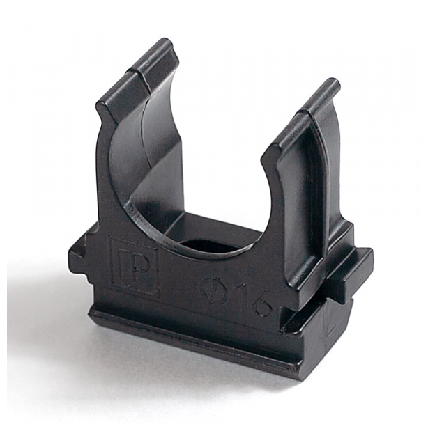 Промрукав Крепёж-клипса для труб Полистирол черная д40 15шт PR.02740ч