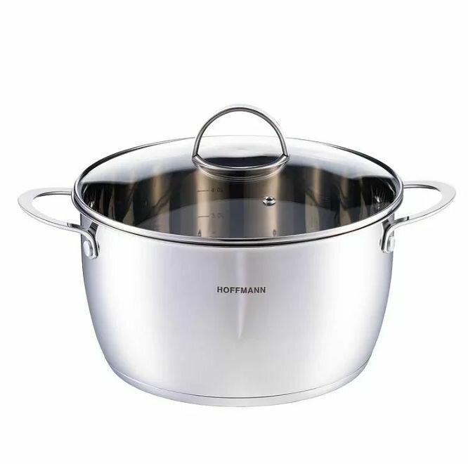 Кастрюля нерж. 24см 6,1 л НМ 5848 HOFFMANN