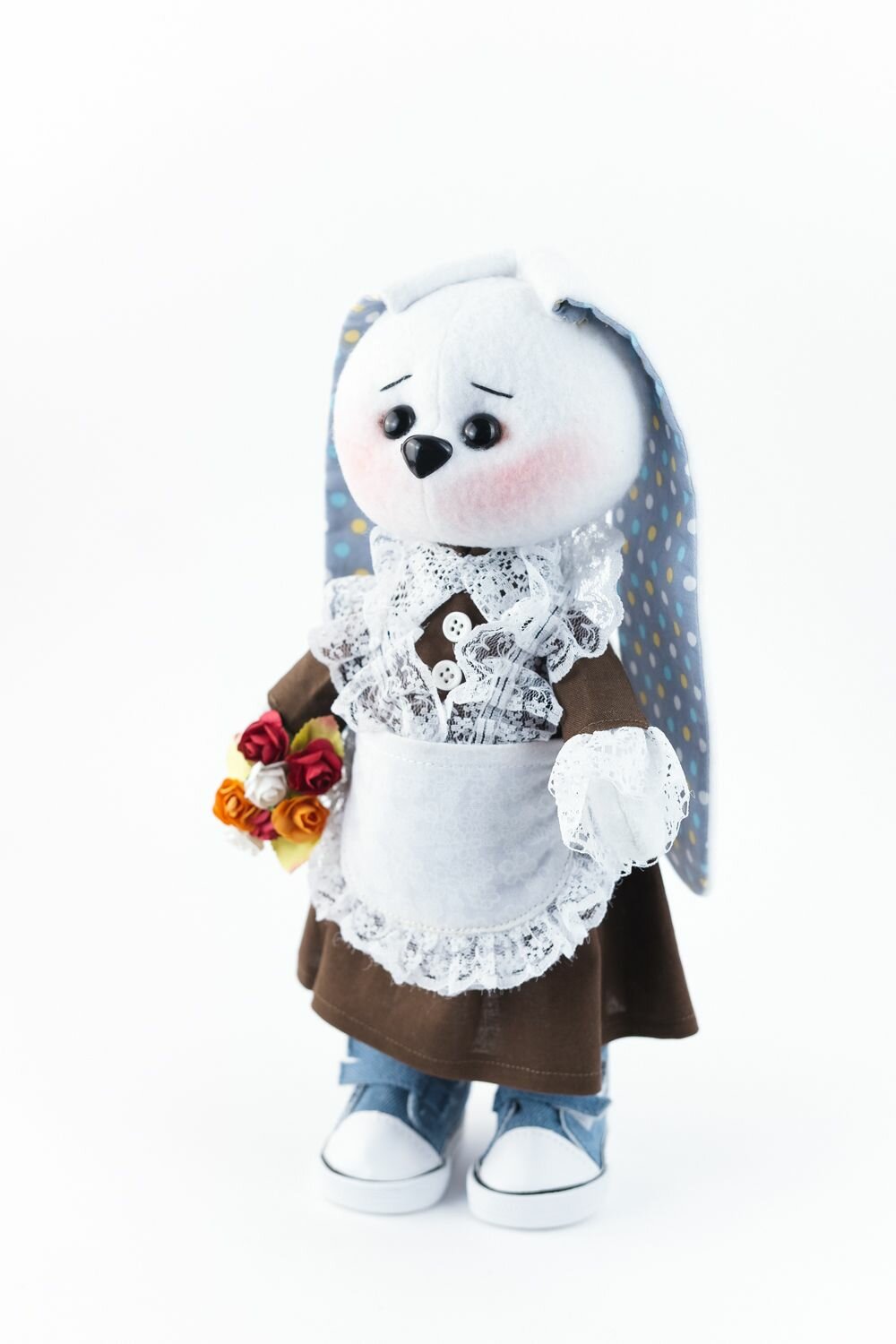 Игрушка мягкая Carolon Школьница/ Мягконабивная игрушка для девочек / Зайка Первоклассница