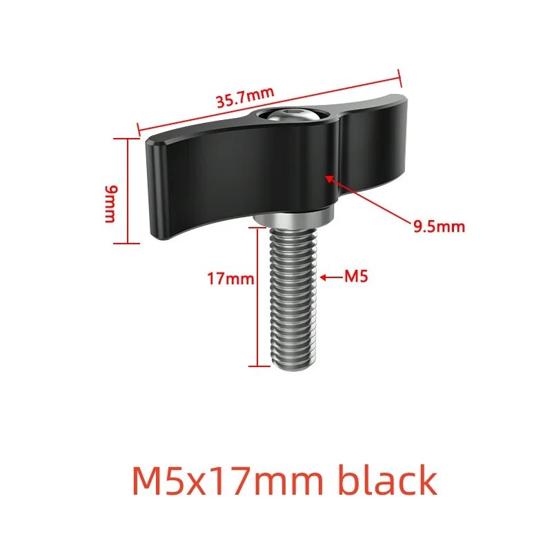 Т-образная ручка M5x17mm черная
