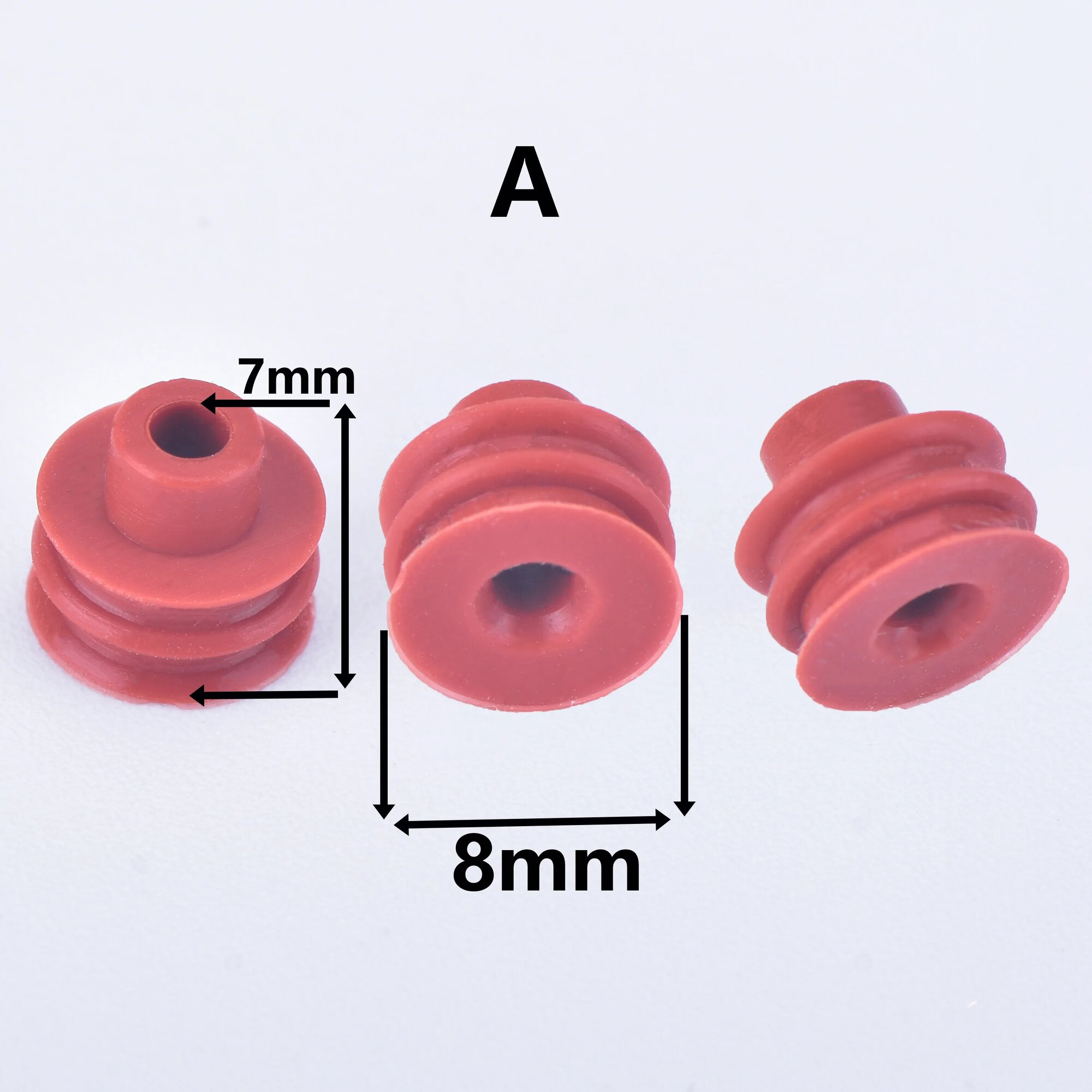 100 шт. 0,6/1/1,5/1,8/3,5/6,3/9,5 мм автомобильный разъем для проводов, водонепроницаемое кольцо, круг, резиновое уплотнение, полая заглушка, силиконовая оболочка, колпачок