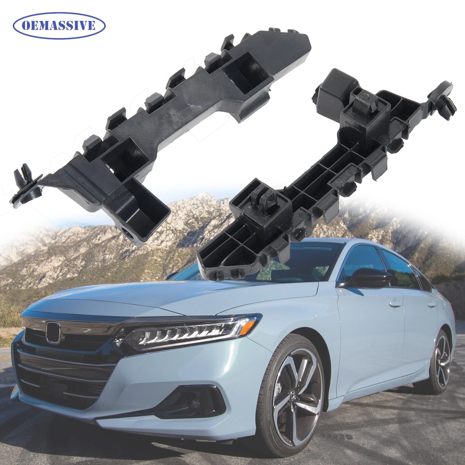 Для Honda Accord 2018 2019 2020 21, кронштейны для крепления переднего бампера автомобиля, прокладка, левая и правая пара, поддержка крепления боковой балки 71193TVAA01