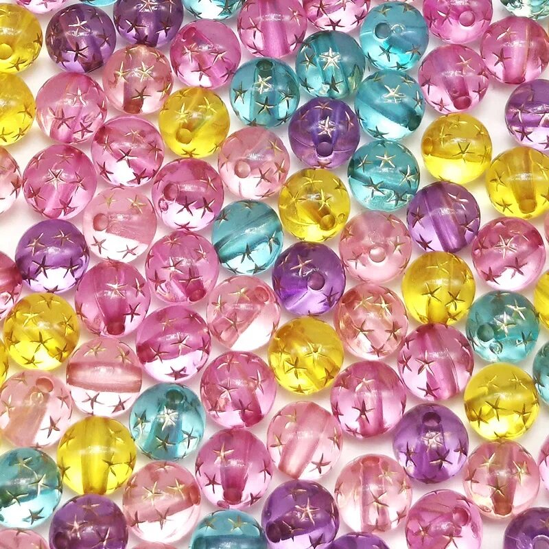 Бусины акриловые 8 мм, цвет color 4, 50шт