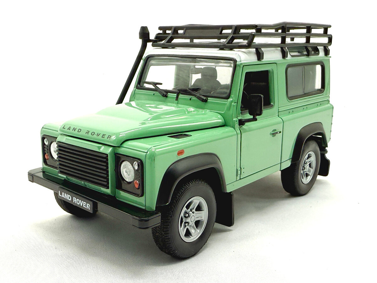 Машинка Welly Land Rover Defender, зеленый, 1:24, арт.22498SP-W