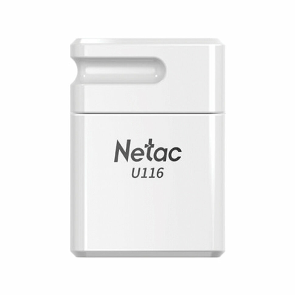 Флеш-диск 16 GB NETAC U116, USB 2.0, белый, NT03U116N-016G-20WH, 513692