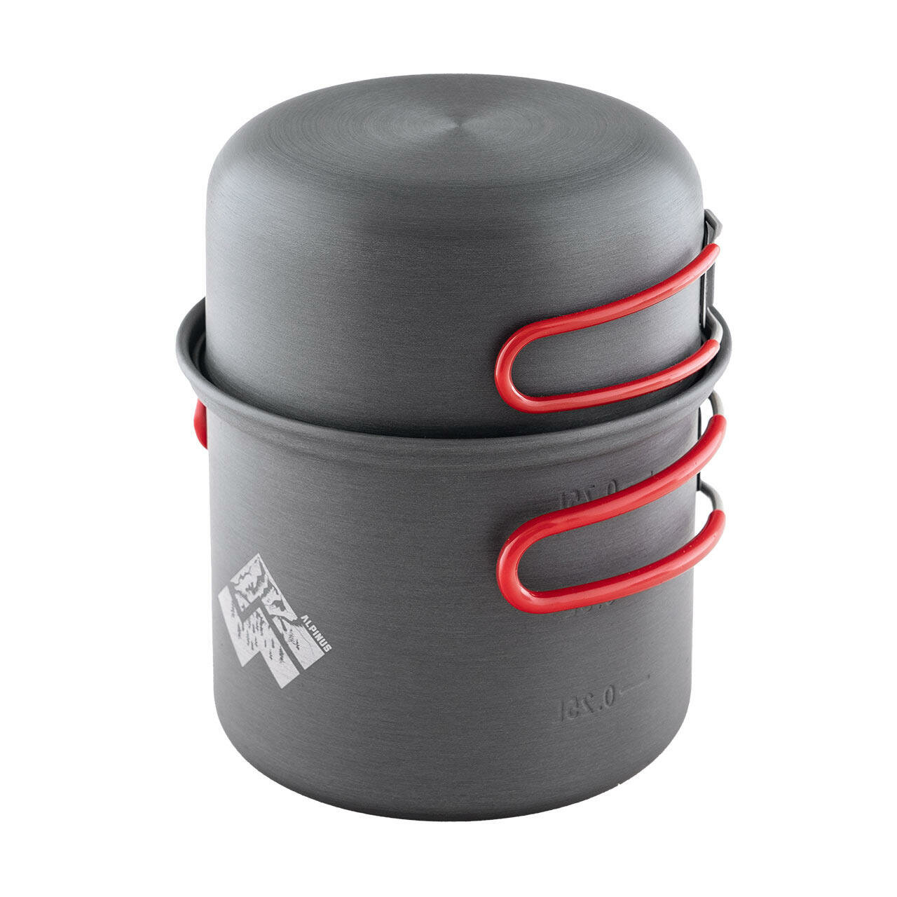 Набор посуды Decathlon Alpinus Valdes, анодированный алюминий, силикон, 2 шт