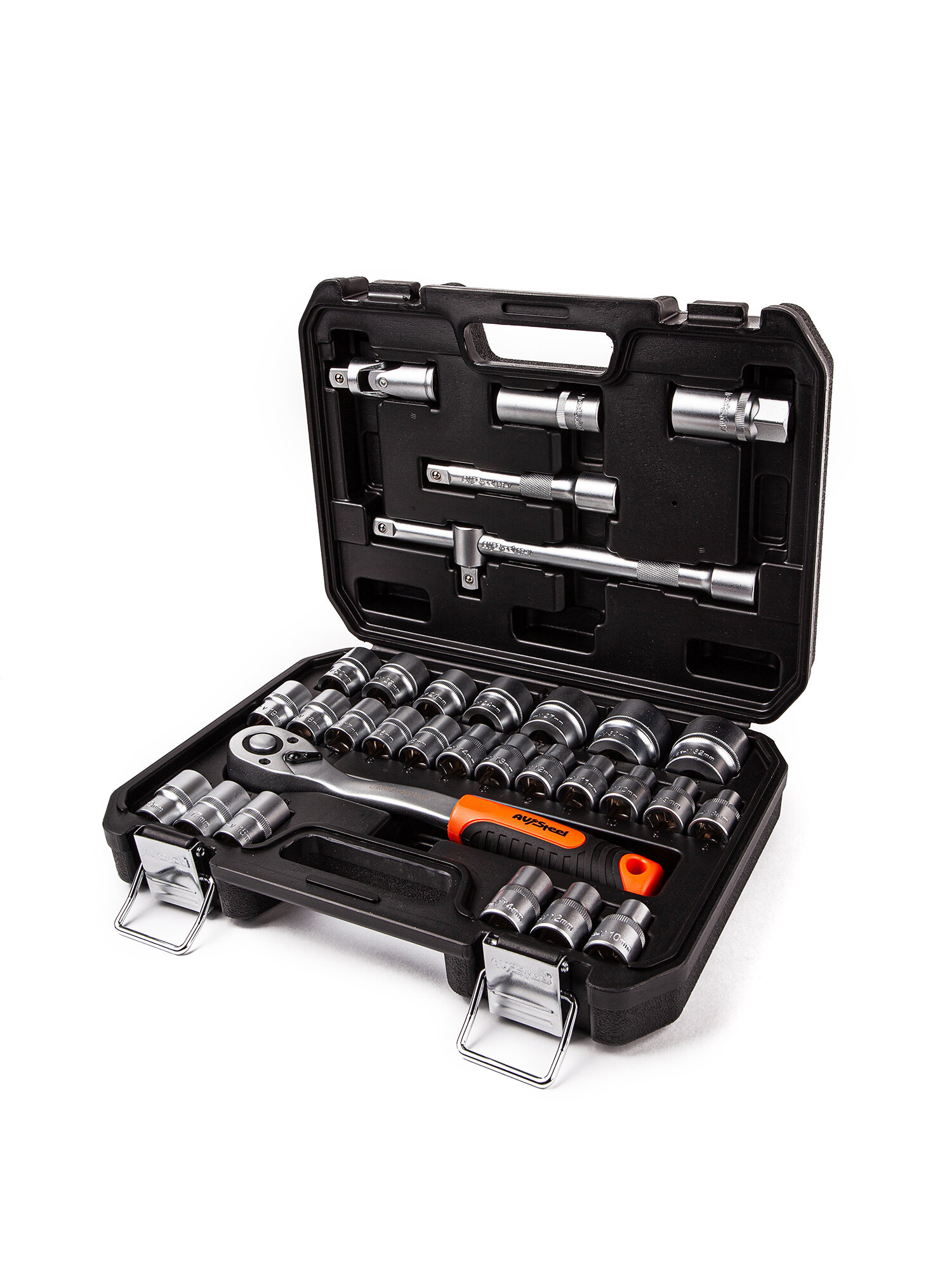 Набор инструмента "AV Steel" 32 предмета 1/2", профессиональный