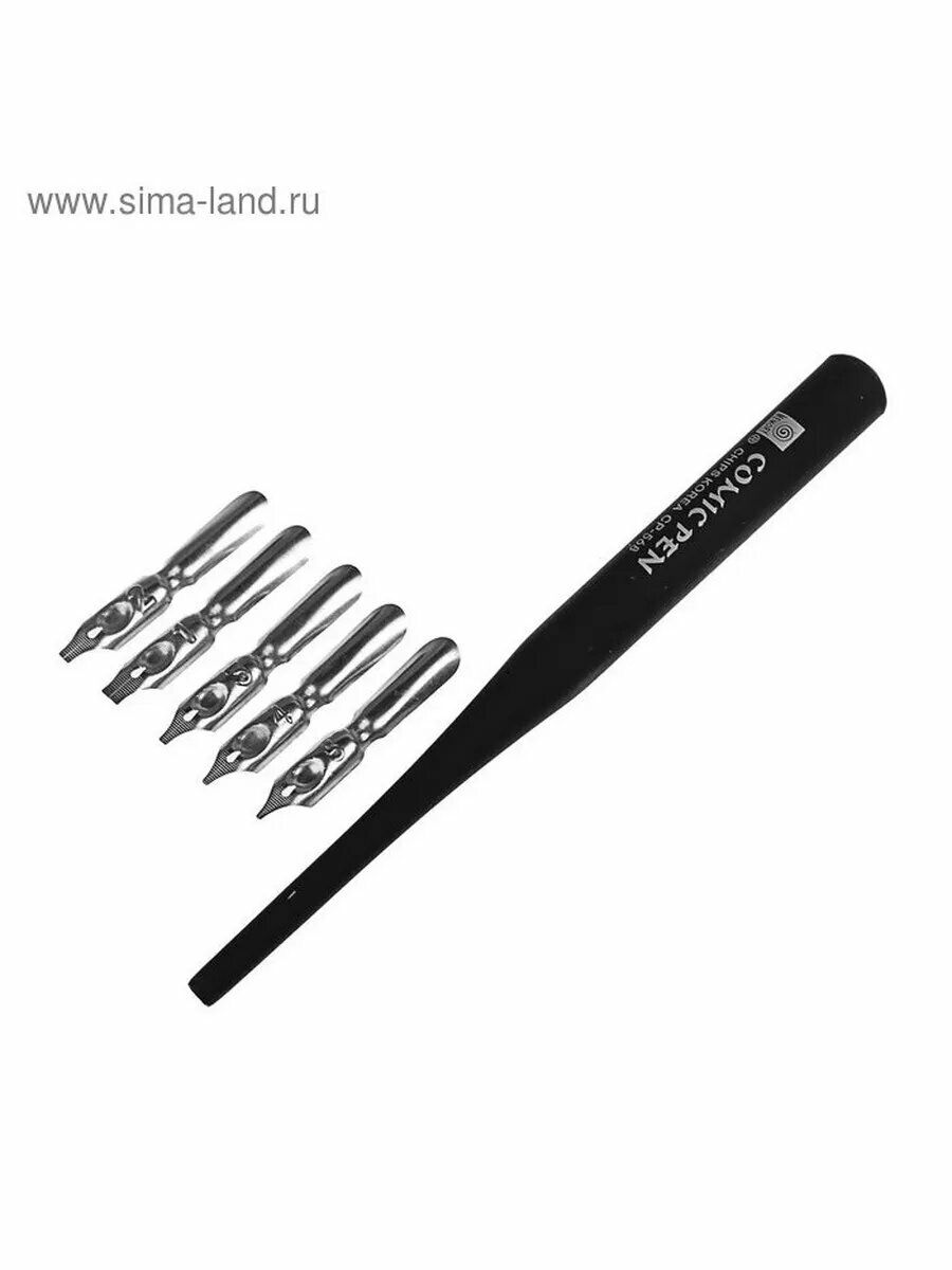 Набор перьев, 5 штук, с держателем