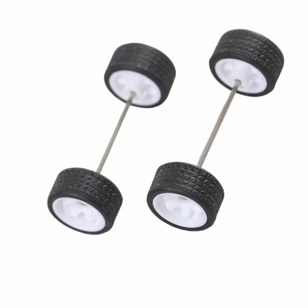 Компактная модель автомобиля 1:64 с прочными резиновыми шинами и съемными колесами, Белый