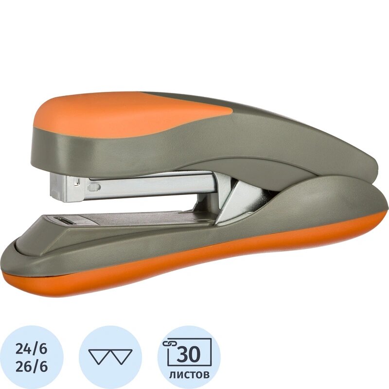 Степлер RG PS-273F (N24/6) до 30 лист. серо-рыжий 146мм