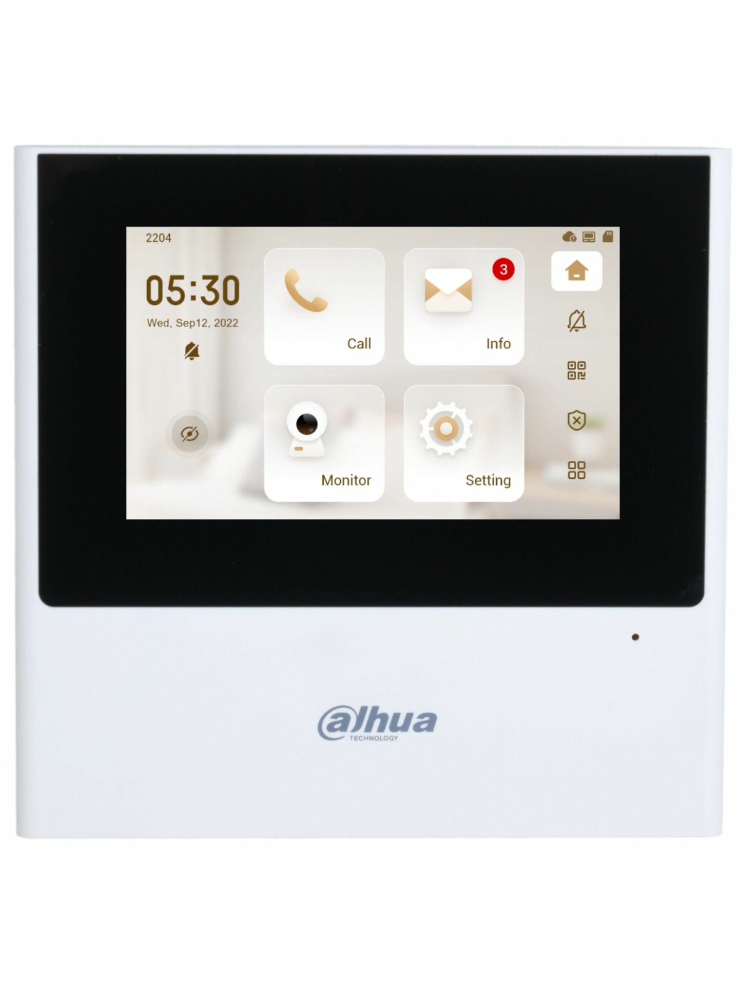 Видеодомофон для квартиры Dahua DHI-VTH2611L-WP Wi-Fi монитор для дома или офиса, IP видеомонитор с сенсорным ЖК дисплеем 4,3", 480x272px, POE