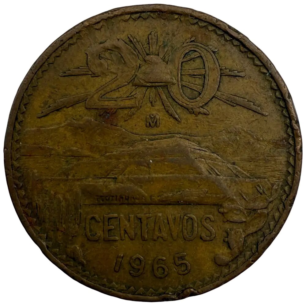 Мексика 20 сентаво 1965 г.
