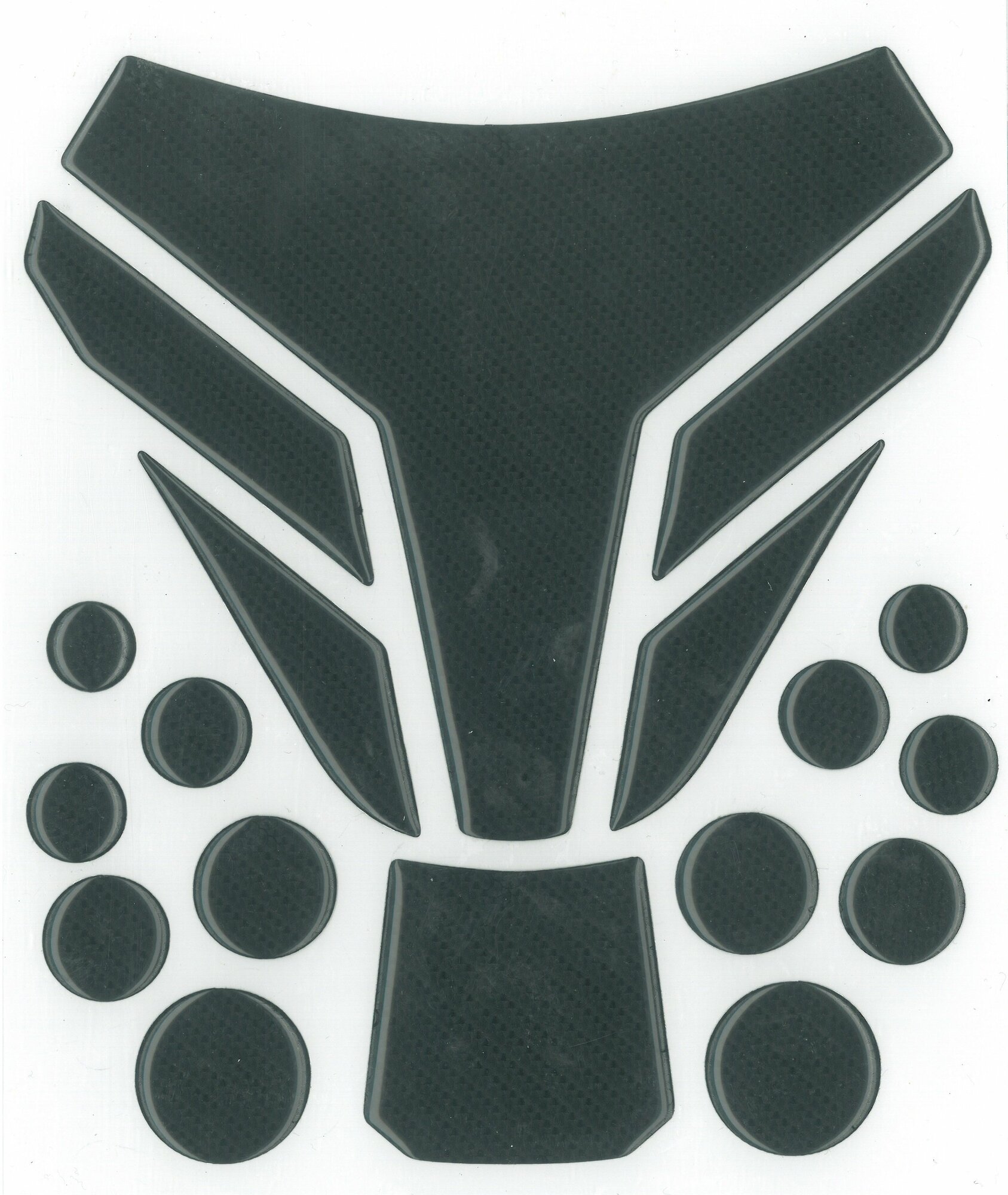 Наклейка Карбон Черная 4