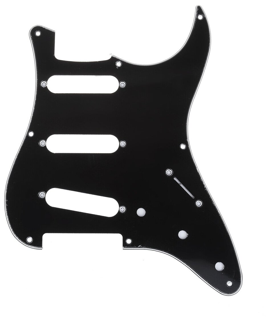 Панель SSS для оригинального Fender Stratocaster Japan Vintage Style, Musiclily MX1405BK, черная трехслойная