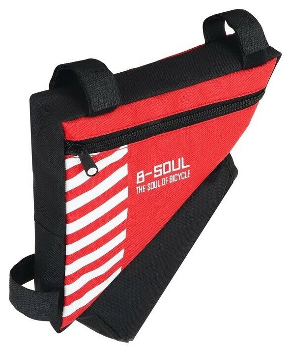 Велосумка подрамная с отсеком для бутылки, цвет красный