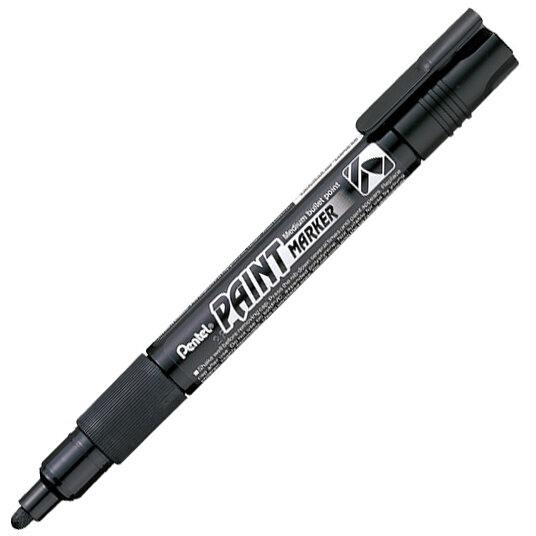 Pentel Маркер перманентный Paint (пулеобразный наконечник), черный , 4.6 мм