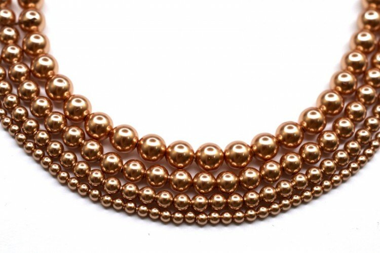 Жемчуг Swarovski 5810 #769 3мм Crystal Rose Gold Pearl, 5810-3-769, 10шт