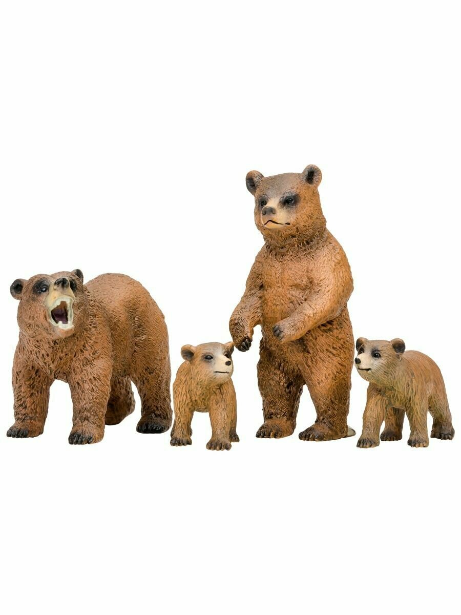 Набор фигурок животных Семья медведей 4 предмета