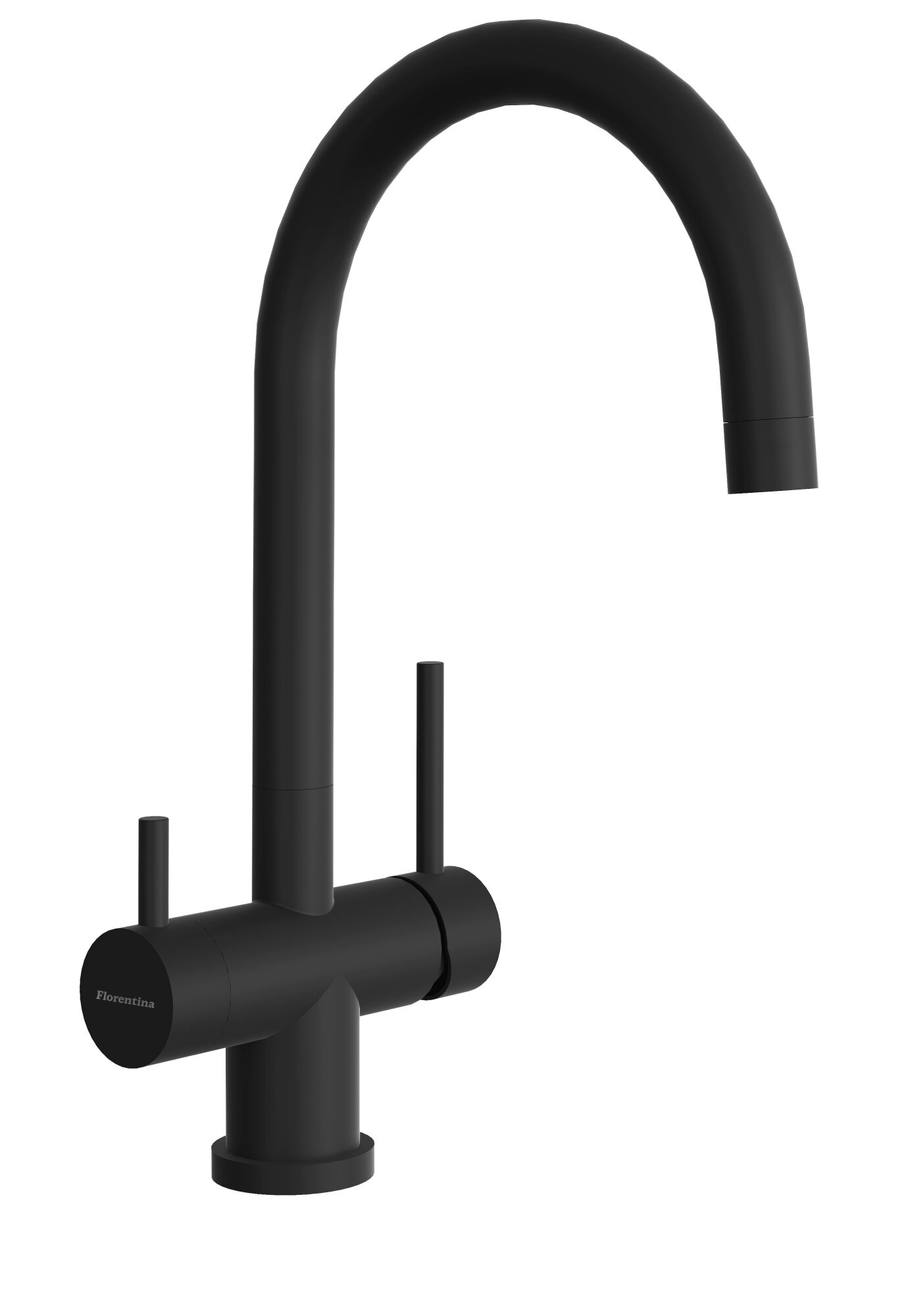 Смеситель Florentina Клио Ультра Нуар с подключением к фильтру