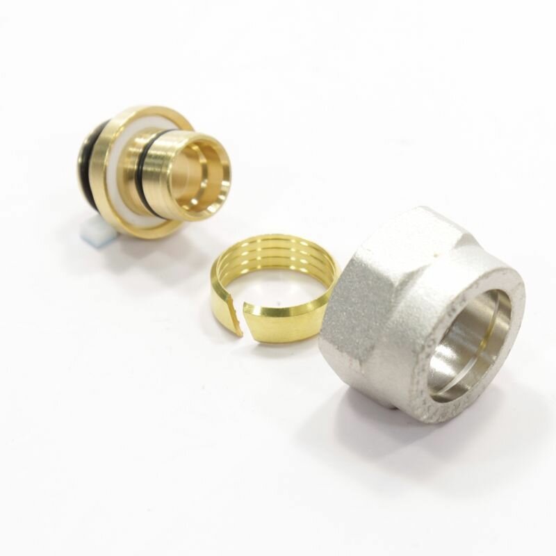 Резьбозажимное 20x2.0-3/4", Danfoss RA-C, обжим-резьба, вн, латунь, евроконус