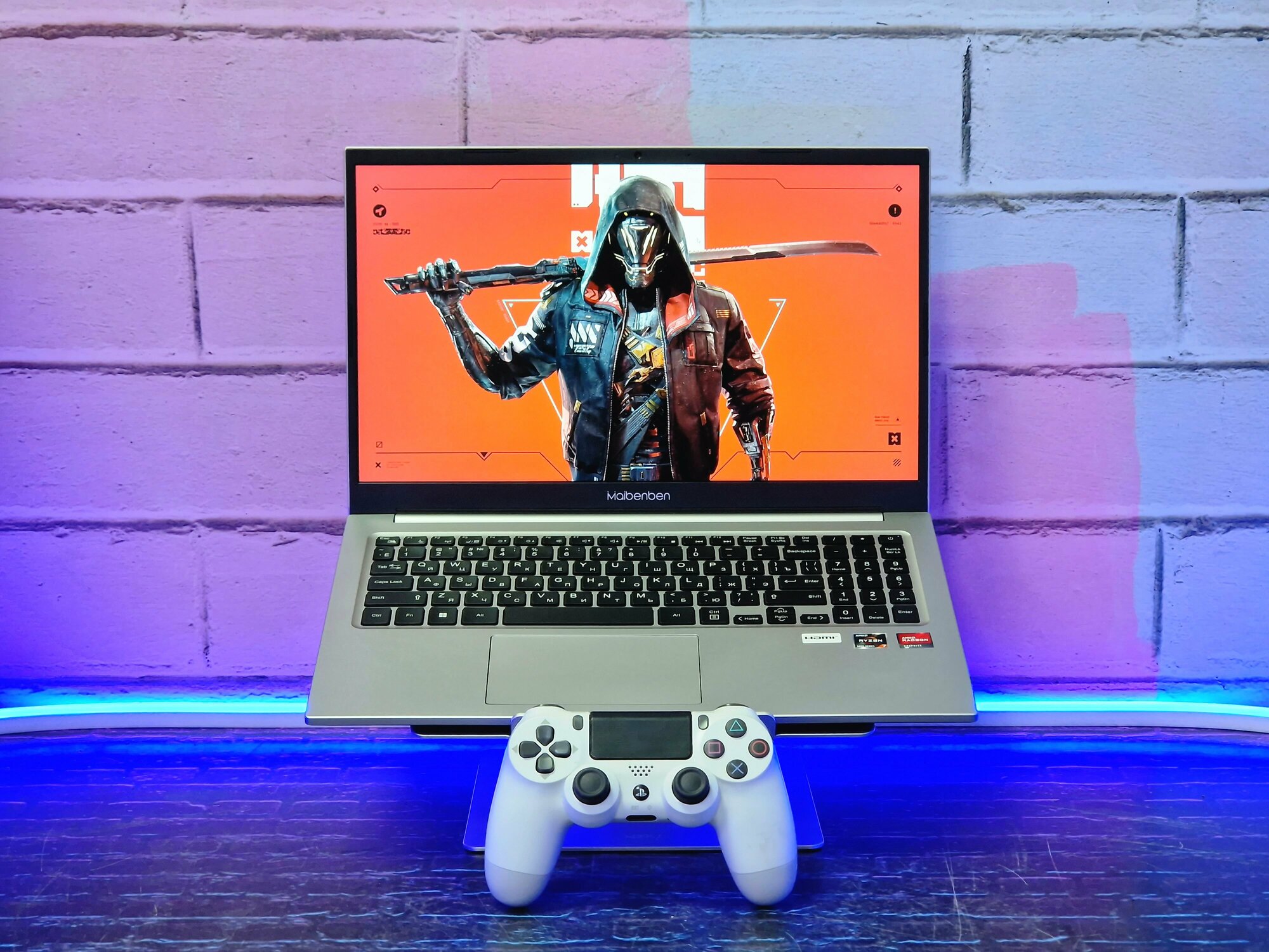 15.6" Ноутбук MAIBENBEN M557, IPS FullHD, Ryzen 7 5700U, 16 ГБ, SSD 512 ГБ, Radeon Graphics, Win10Home, серебристый