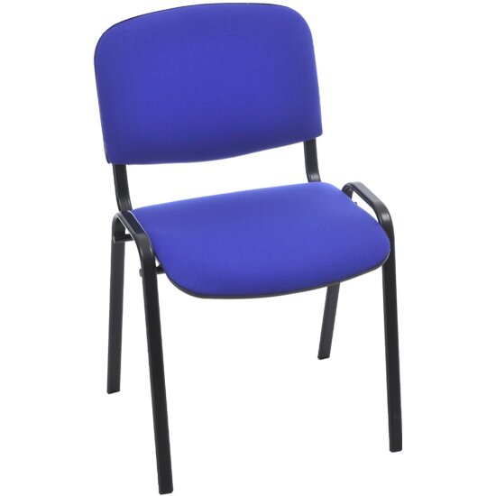 Стул Helmi HL-F01 "Изо", каркас черный, обивка ткань синяя