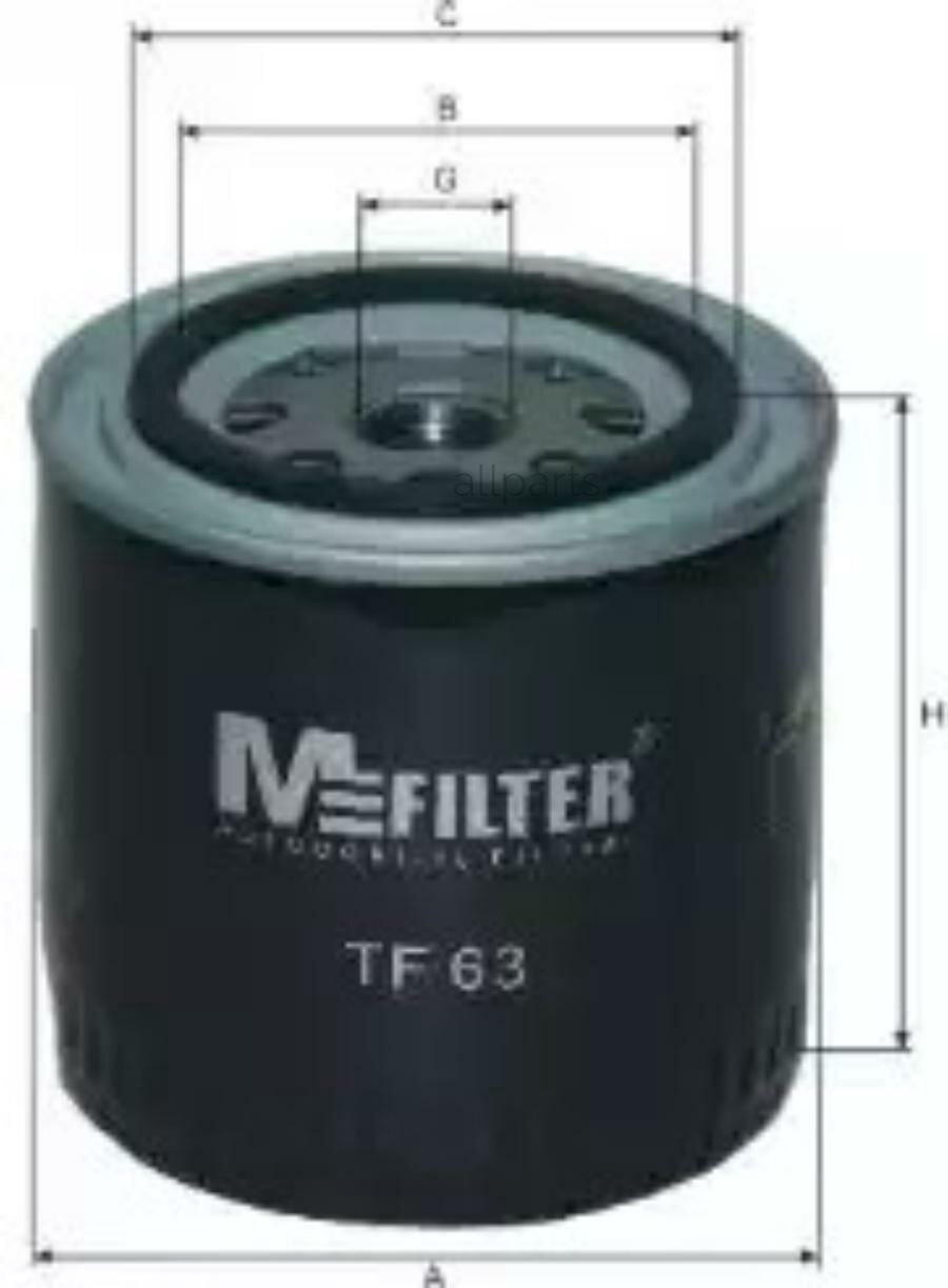 M-FILTER TF63 фильтр масляный!\ Lada Nova, Moskvich, Uaz Patriot