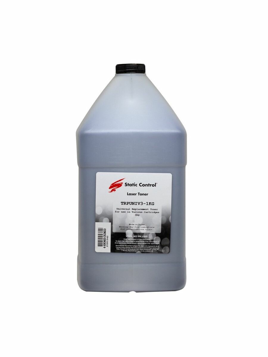 Тонер Pantum Static Control, для лазерной печати, флакон, черный, 1кг