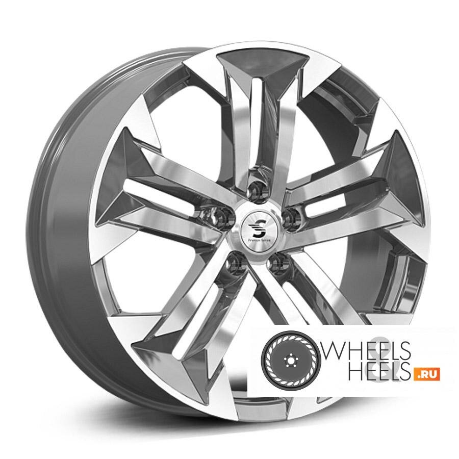 Premium Series КР015 Volvo XC60 19x7.5 5x108 et50 dia63.35 Темно - серый глянцевый с полированной лицевой поверхностью