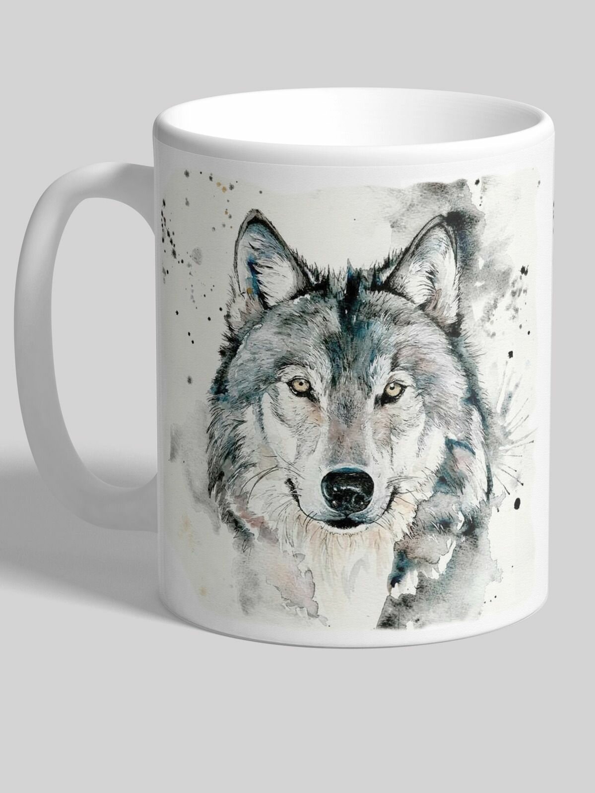 Кружка cooperative.moscow " Волк " (кружка с Волком , Волк , питомец, кружка с животным , подарок с любовью, друг человека, кружка с питомцем) , 330 мл, 1 шт