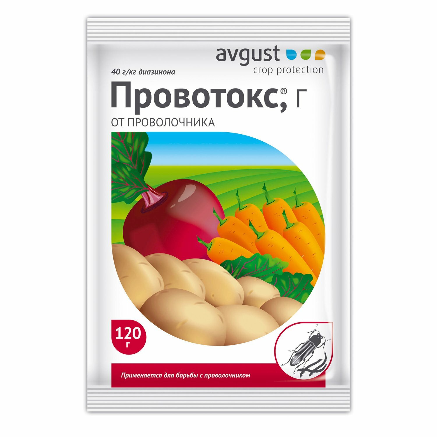 Гранулы от проволочника на картофеле Avgust "Провотокс", 2 шт. по 120 г