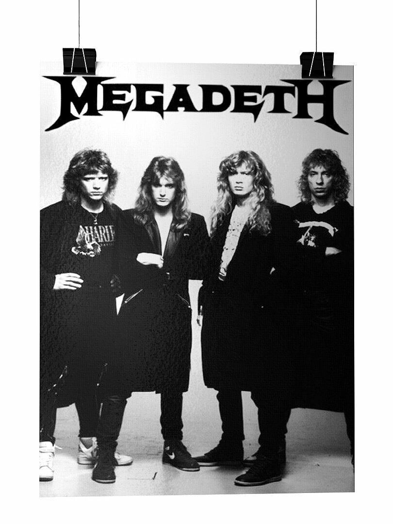 Постер IDOL MERCH "Megadeth", цифровая печать, без подрамника и рамы