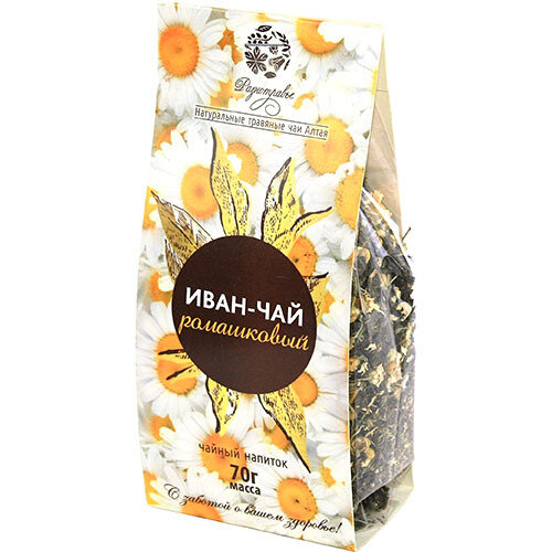 Чайный напиток Разнотравье "Ромашковый", иван-чай, листовой, с ромашкой, 70 г