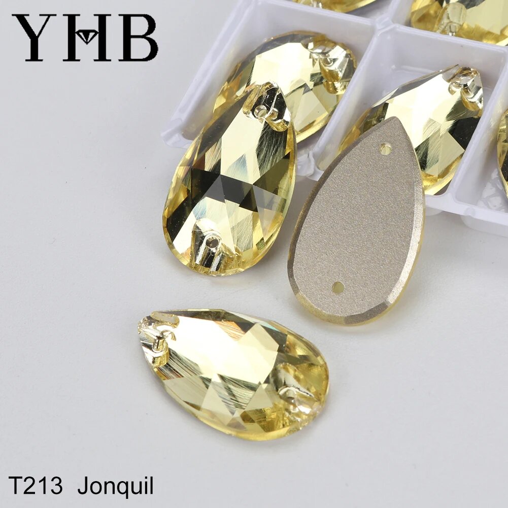 Стразы YHB Jonquil, 10.5x18 мм, 24шт