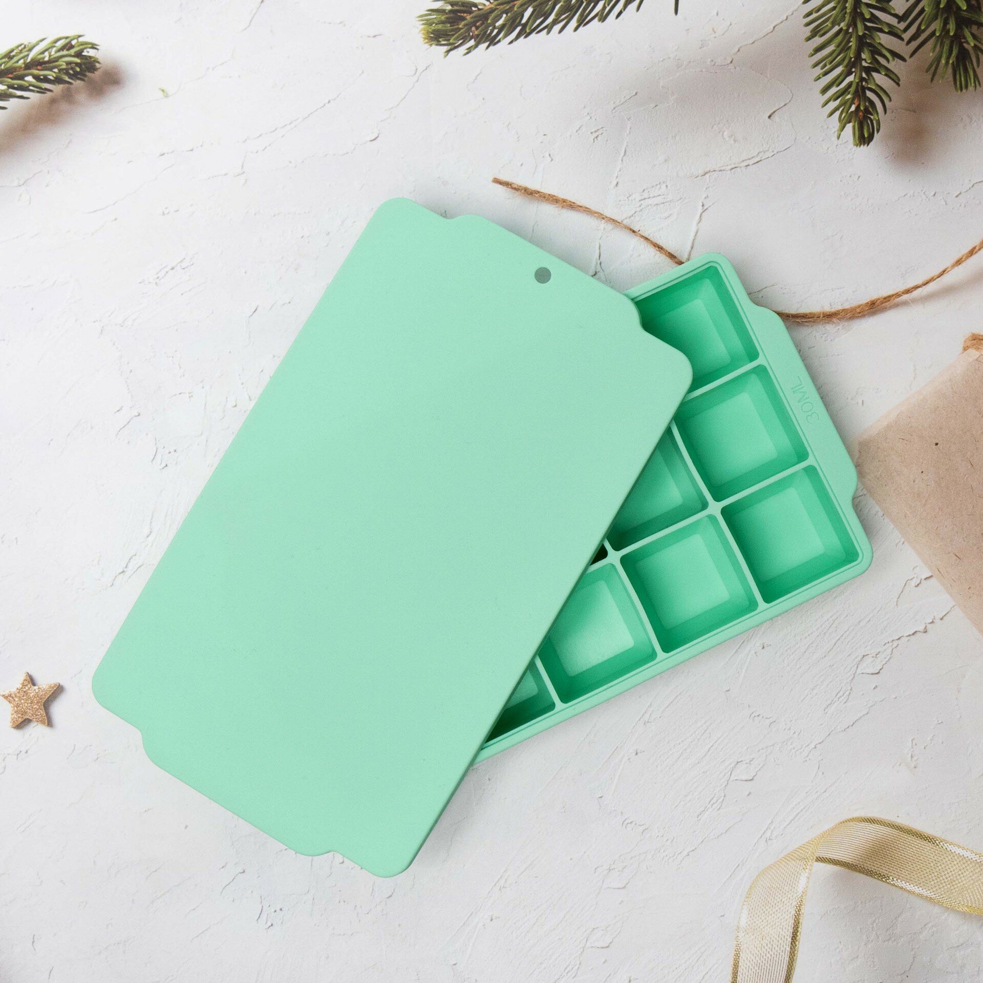 Силиконовый щедрый кубик льда 15 решеток ледяной формы бар виски квадрат льда коктейль кубик льда абразивный Зеленый (с