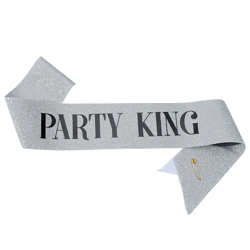 Пояс "Король", плечевой ремень, серебристый и черный